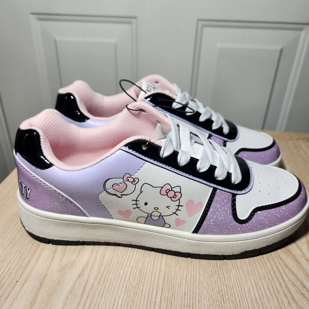 Hello Kitty Sanrio Pink, Lilac And White Sneakers - Gem